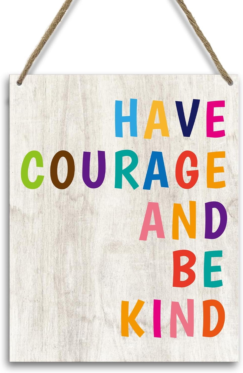 Motivational Wall Decor Wooden Plaque, Have Courage And Be Kind Sign ...
