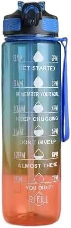 Arctic Ember 32 oz Motivational Water Bottle with Time Markers ...