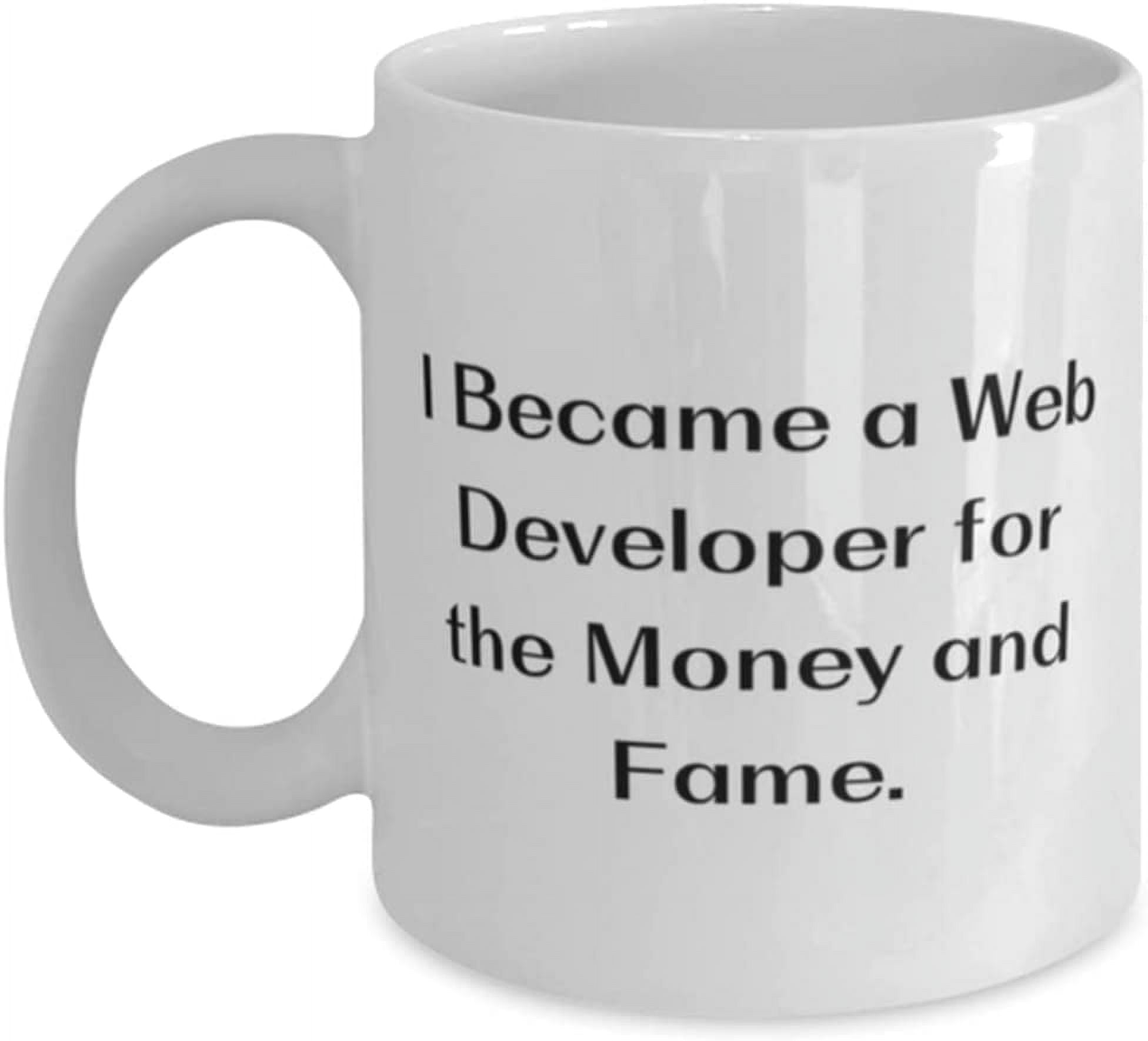 Motivational Web developer 11oz 15oz Mug, I Became a Web Developer for ...