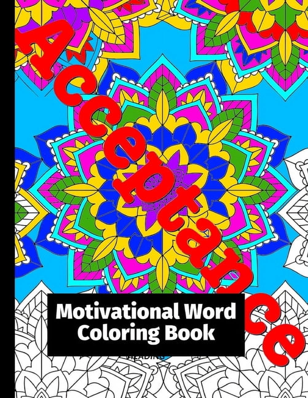 Motivational Word Coloring Book: With 50 Stress Relieving & Relaxation ...