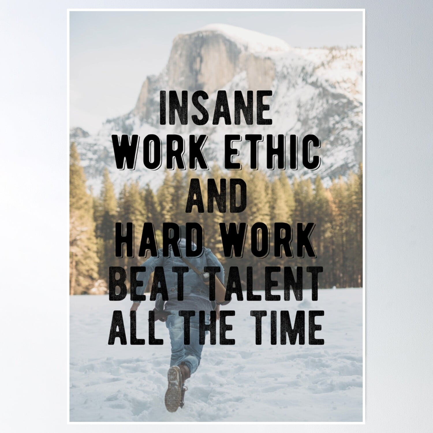 Motivational - Work Ethic & Hard Work Quote Poster Wall Art, Modern ...