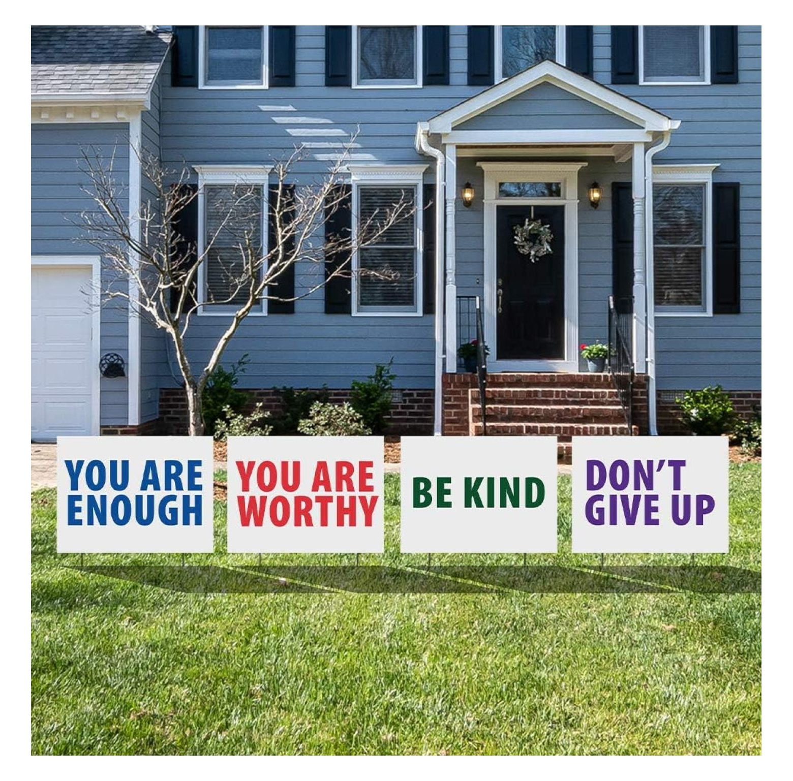 Motivational Yard Sign Set – 23in x 17in Weather Resistant Yard Signs ...