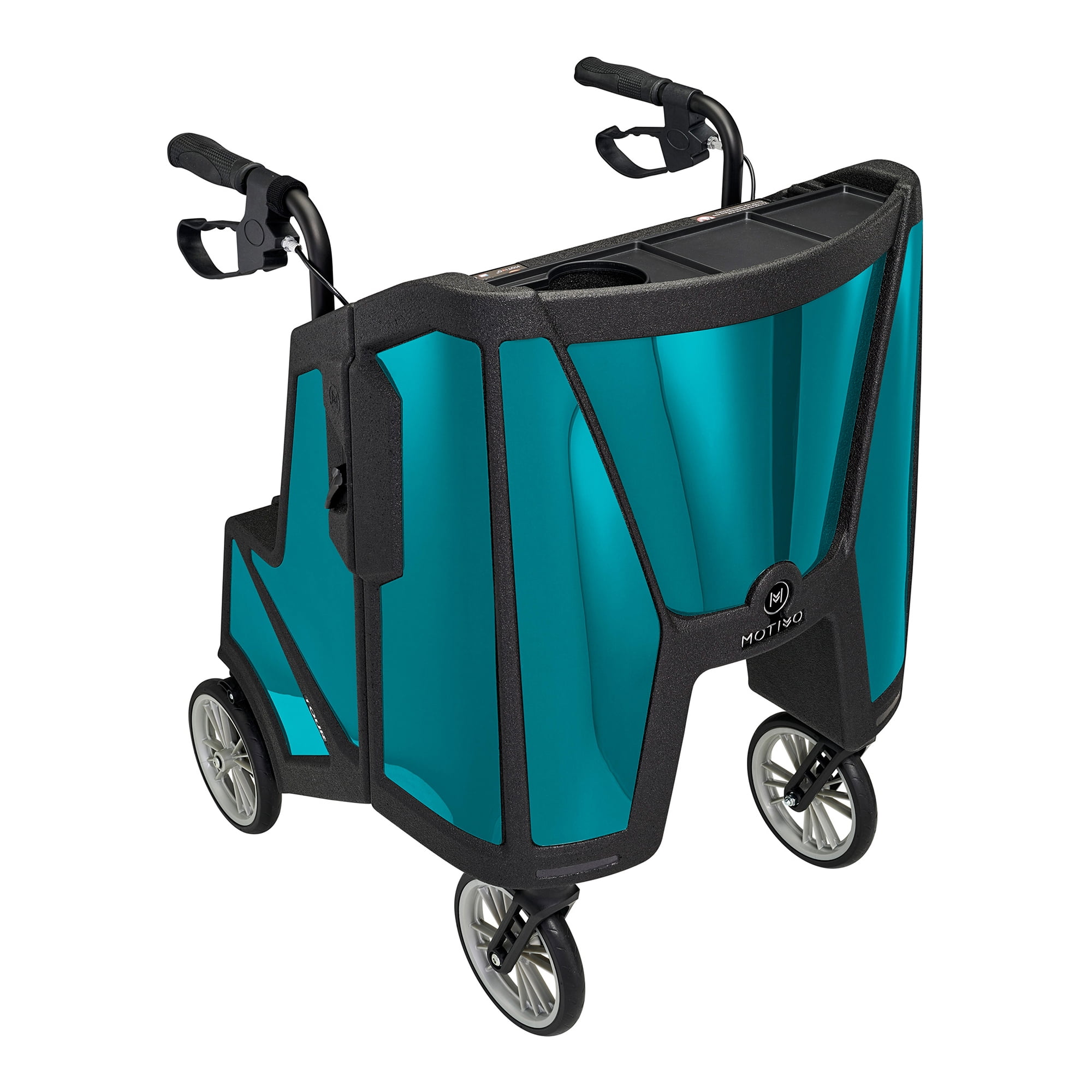 Motivo Tour Upright Senior Rolling Walker - Medical Equipment with Seat & Brakes, Ocean Teal ...