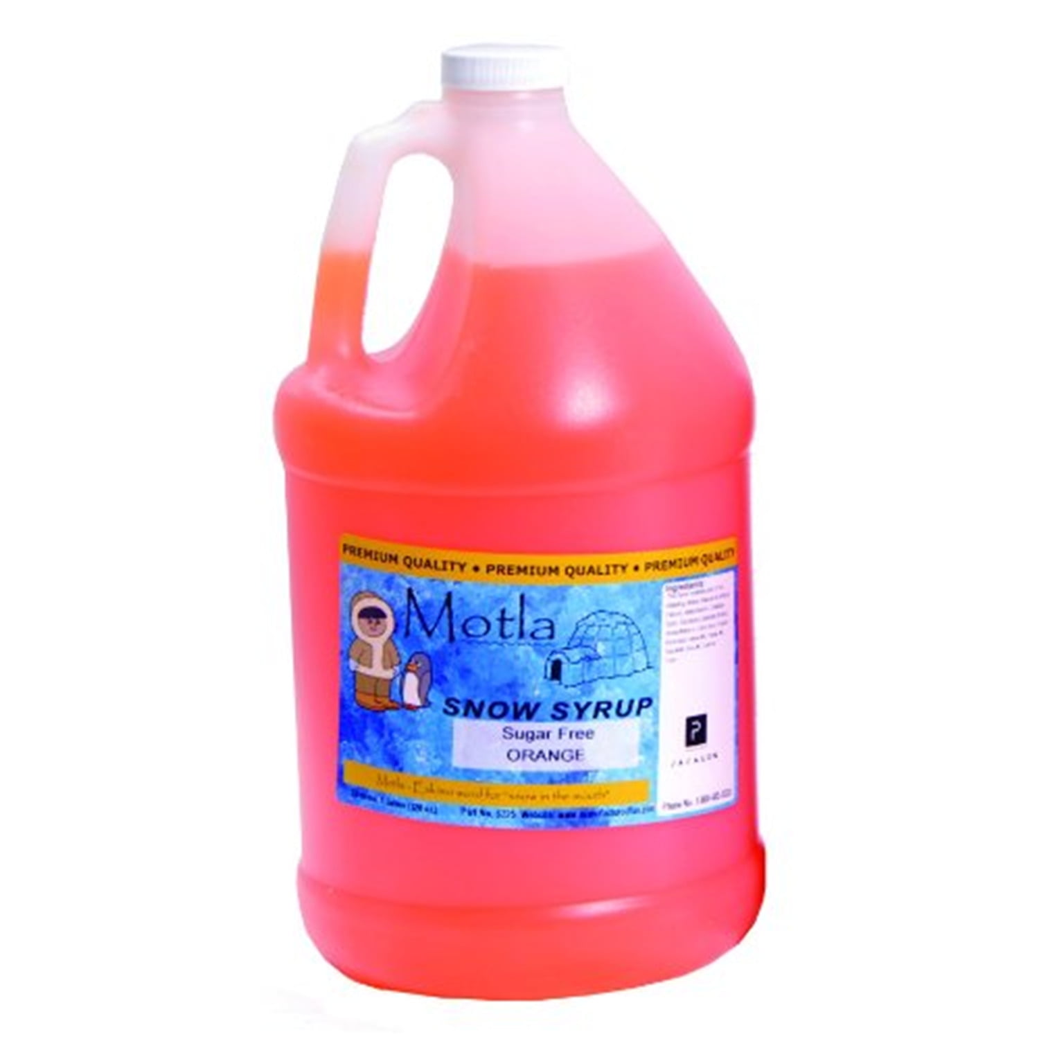 Motla Sugar-Free Sno Cone Syrup - Orange (gallon) - Walmart.com