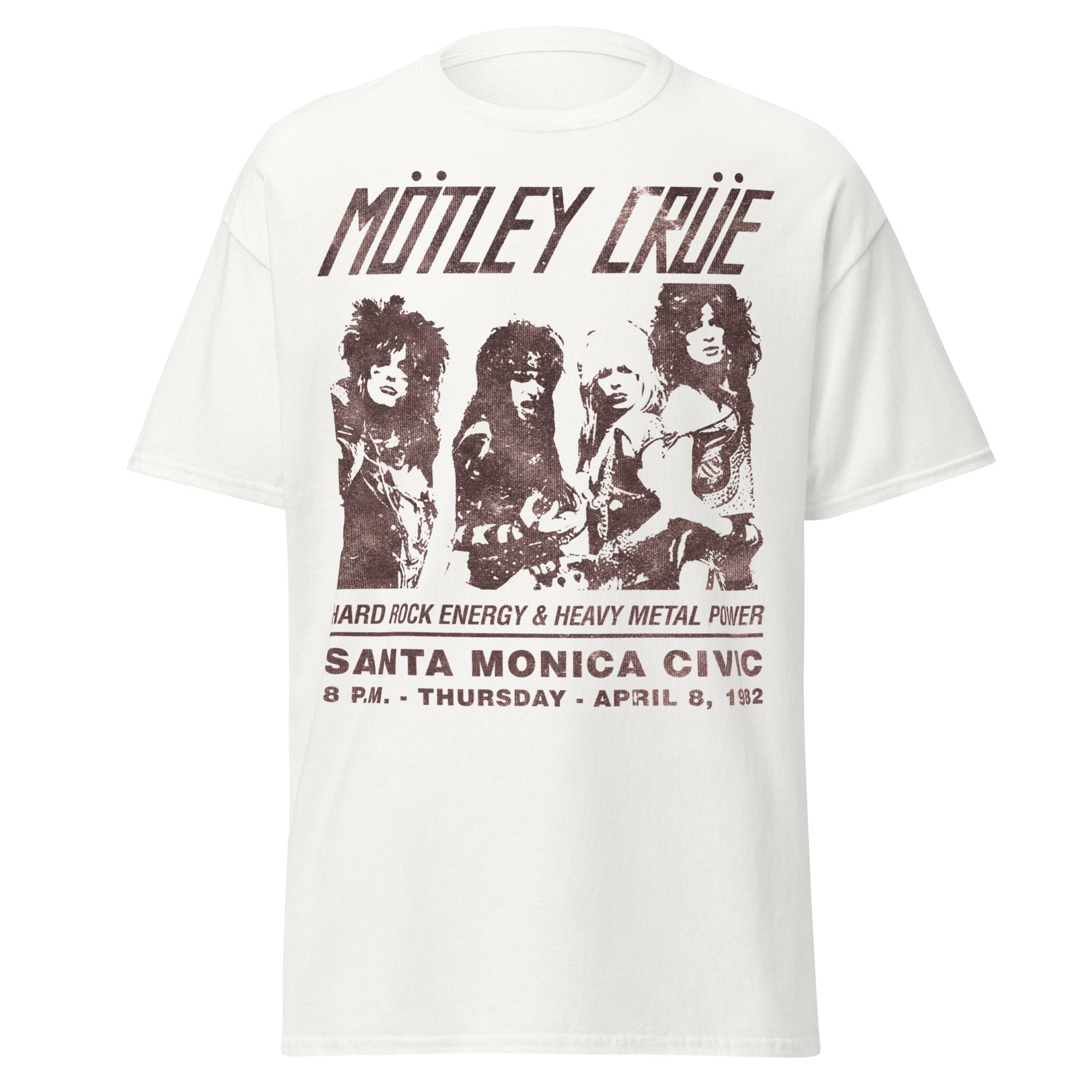 Motley Crue '82 Santa Monica Unisex T-Shirt - White - 4XL - Walmart.com