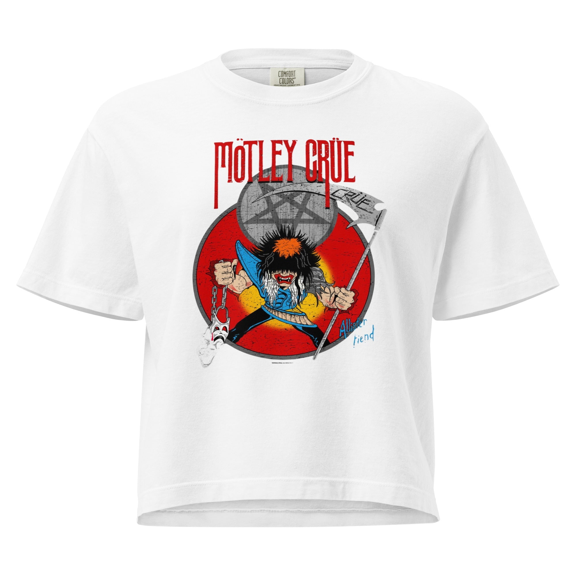 Motley Crue Allistar Reaper Mineral Wash Womens Crop Top - Walmart.com