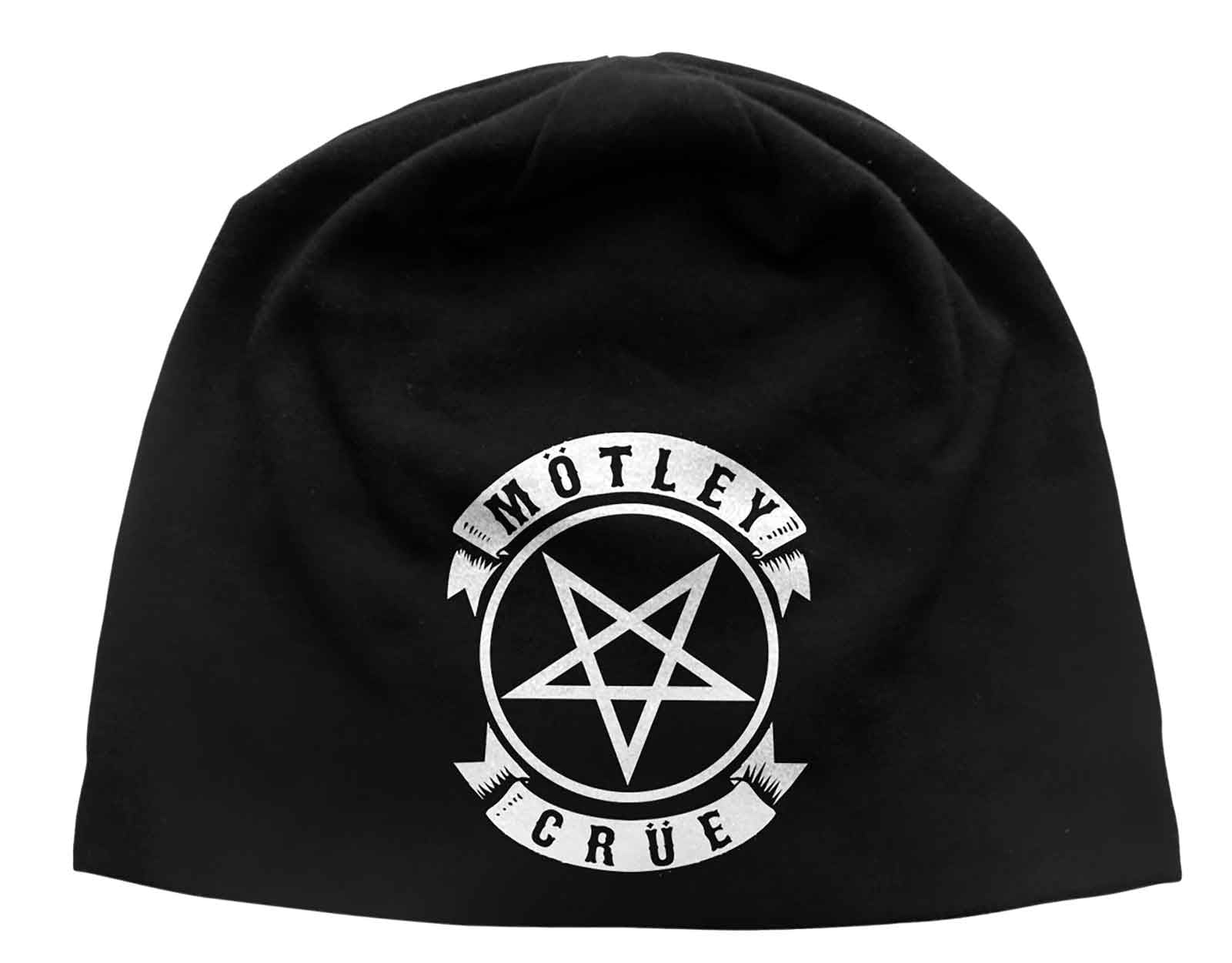 Motley Crue Pentagram Discharge Jersey Beanie Hat - Walmart.com