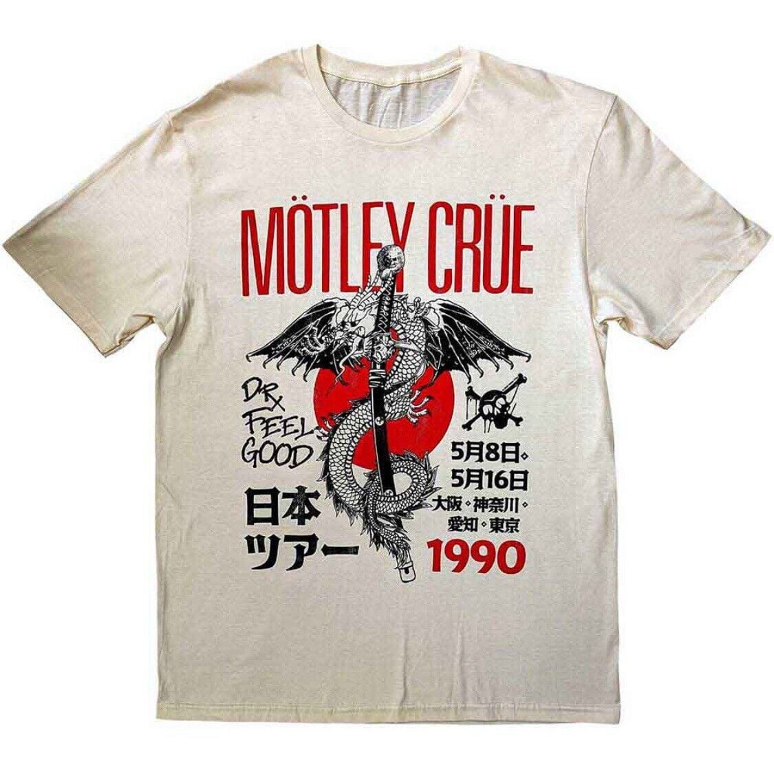 Motley Crue Dr Feelgood Japanese Tour White T-Shirt New & Official New ...