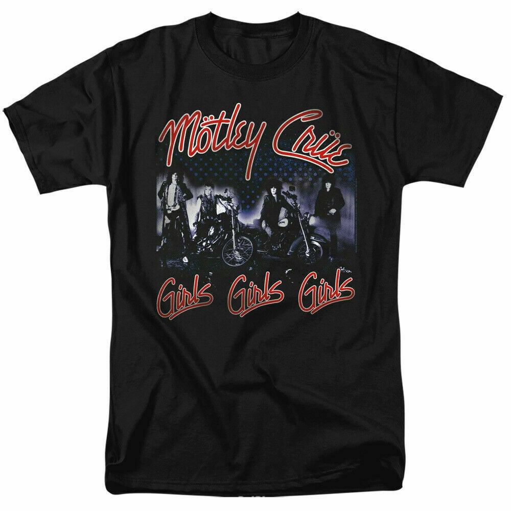 Motley Crue Girls T Shirt Licensed Rock n Roll Music Merch Nikki Sixx Black - Walmart.com