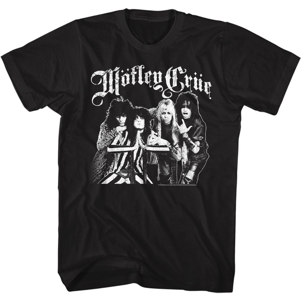 Motley Crue Crue Crew Black Adult T-Shirt - Walmart.com