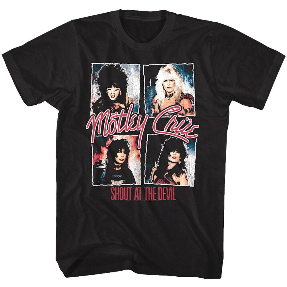 Motley Crue Shout at the Devil Men's T Shirt Metal Rock Band Album ...