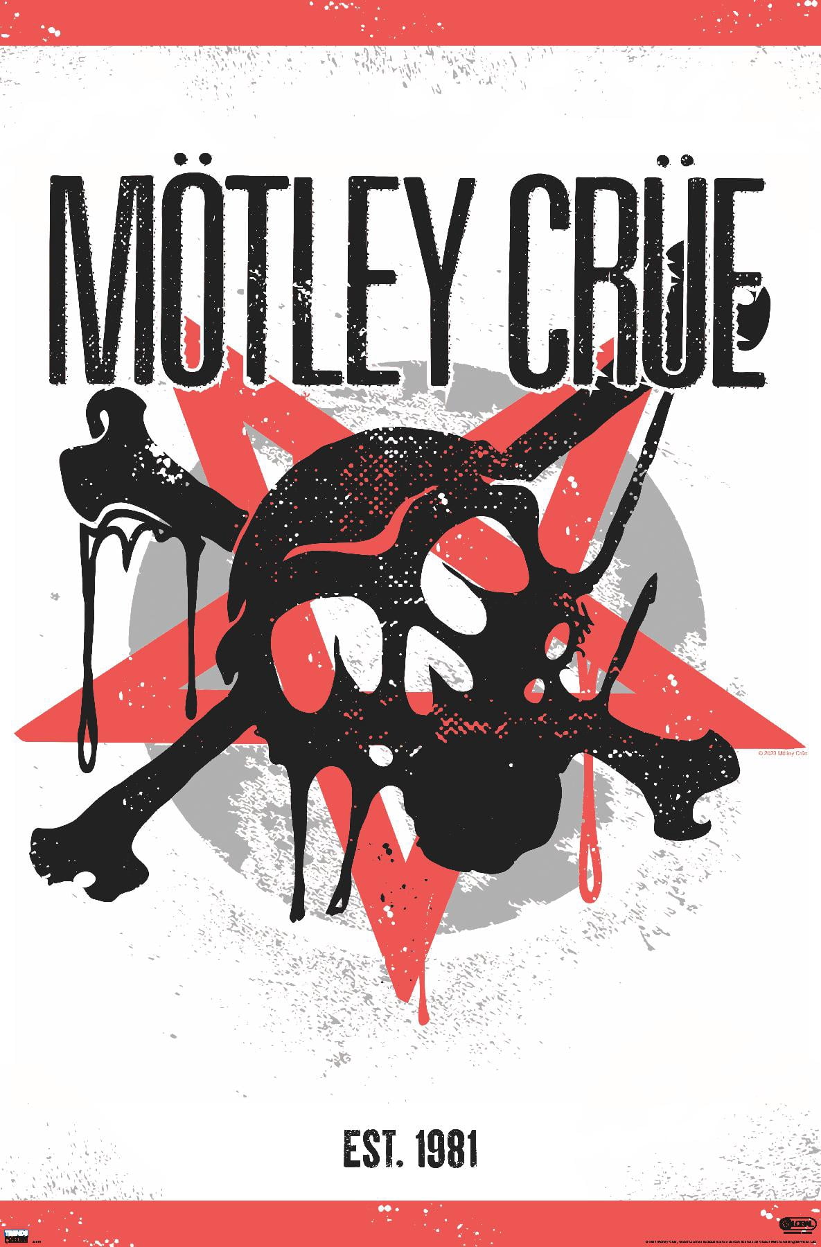 Motley Crue - Skull Wall Poster, 22.375" x 34" - Walmart.com