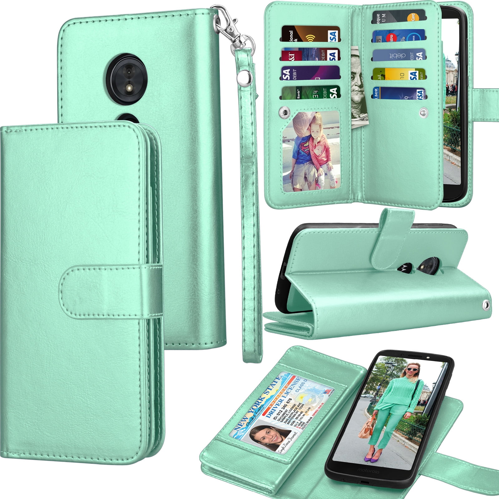 Moto E5 Plus Case, Motorola E5 Plus Wallet Case, Moto E5 Supra PU ...