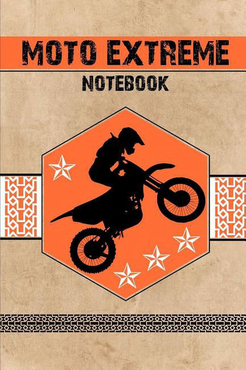 Moto Extreme Notebook: 150 Blank Ruled and Lined Composition College Notebook for Motos Lovers ...