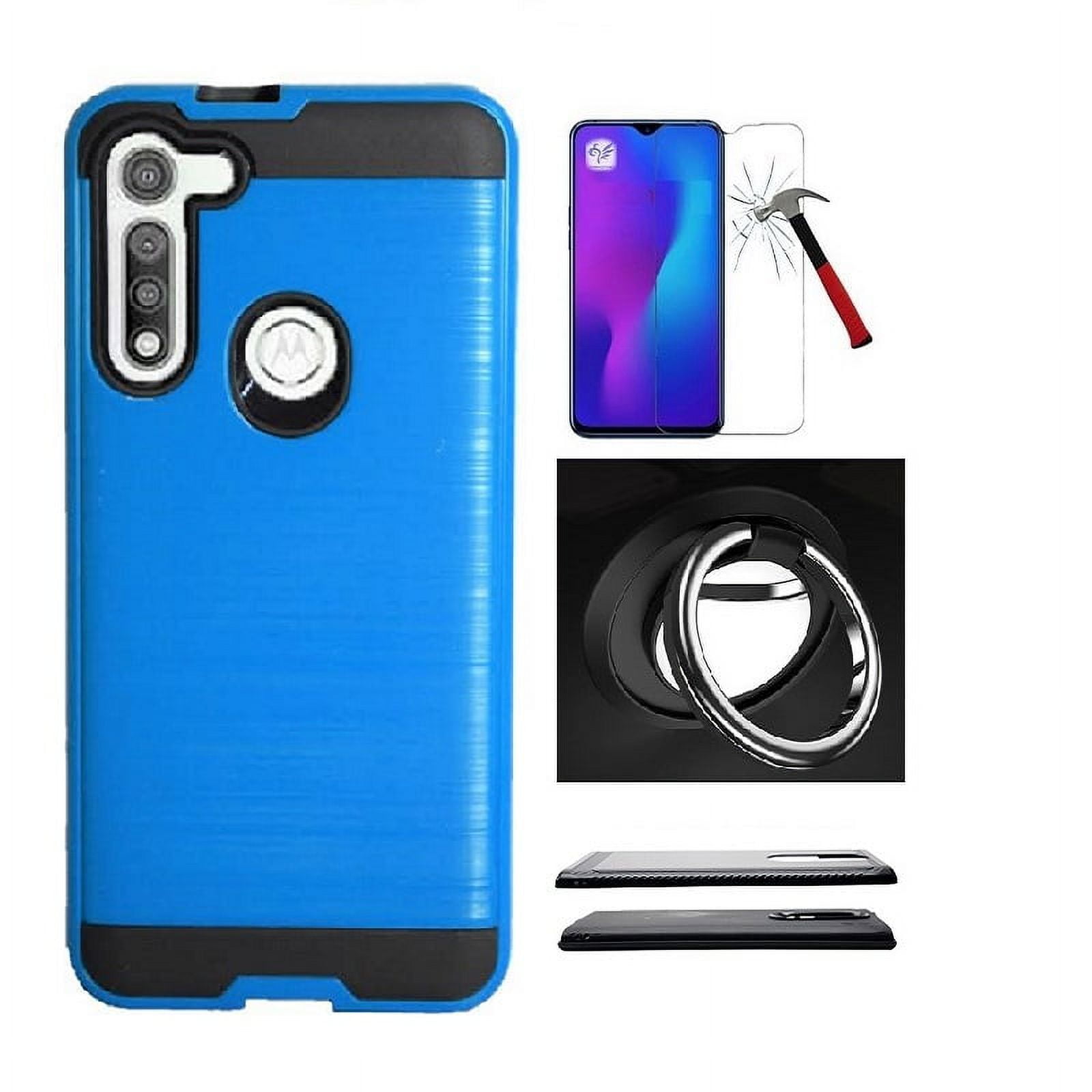 For Moto G Fast Case with Tempered Glass Screen Protector, Shock ...