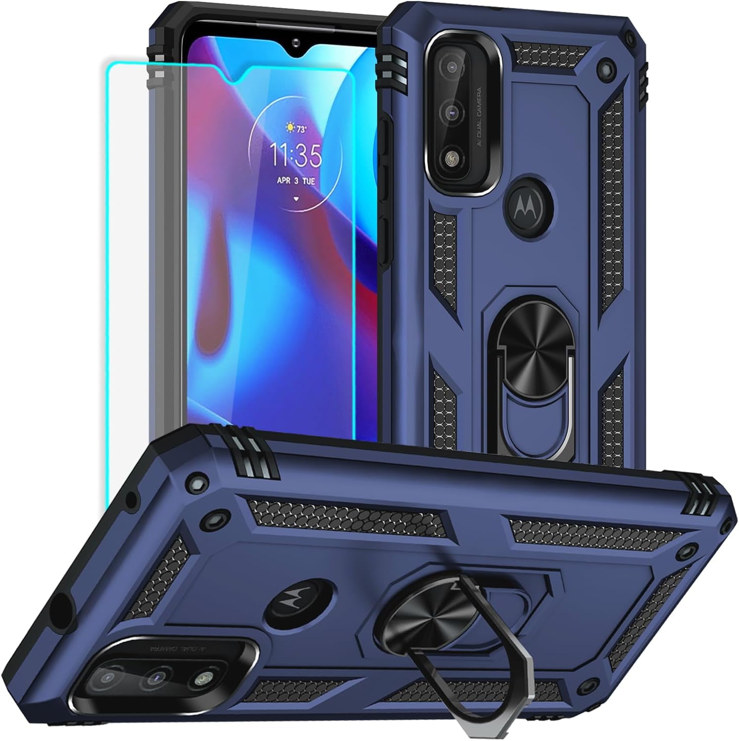 Moto G Pure Phone Case, Moto G Power 2022 Case with HD Screen Protector ...