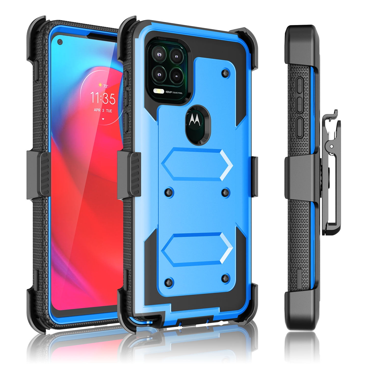 Moto G Stylus 2021 Case, Motorola Moto G Stylus 2021 5G Holster Clip, Tekcoo Tshell Shock ...