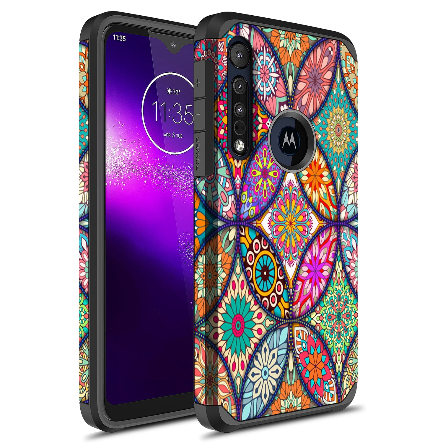 Moto G8 Play Case, KAESAR Slim Hybrid Dual Layer Shockproof Hard Cover ...