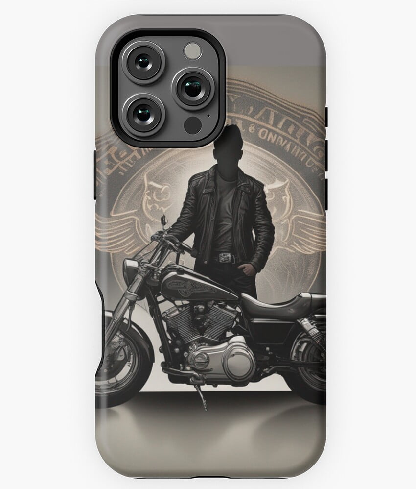 Moto Man Biker Graphic Design N3202 Phone Case for iPhone 17 16 15 14 ...