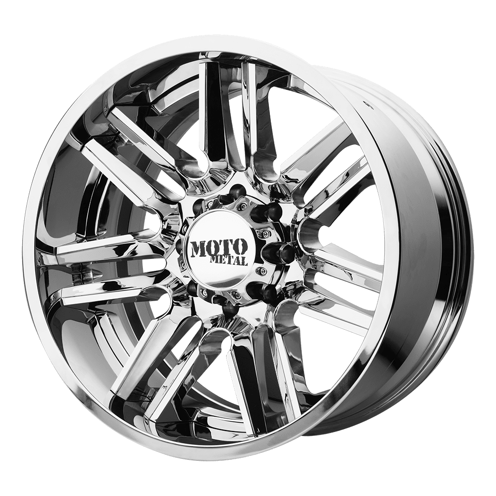 Moto Metal Aluminum Rim MO202 20X12in Chrome Center Gloss Black Milled ...