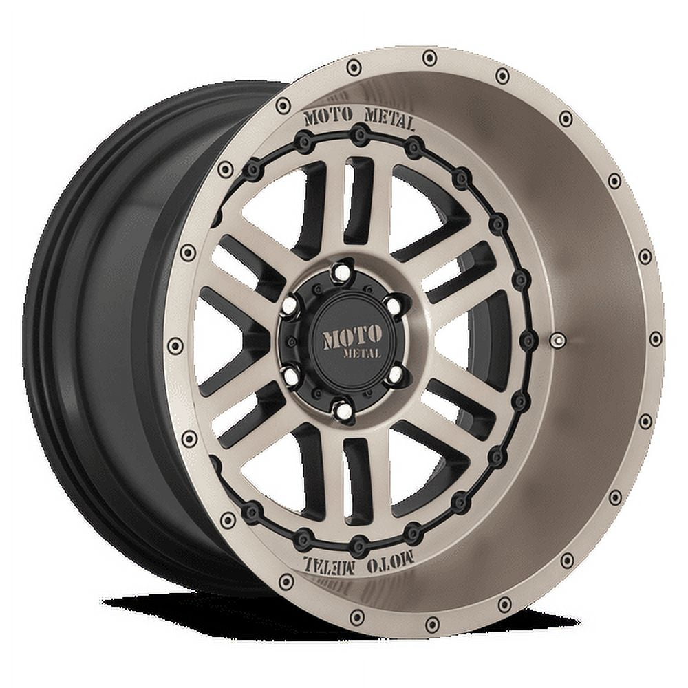 Moto Metal Aluminum Rim MO800 DEEP SIX 22X12in Satin Black with Bronze ...