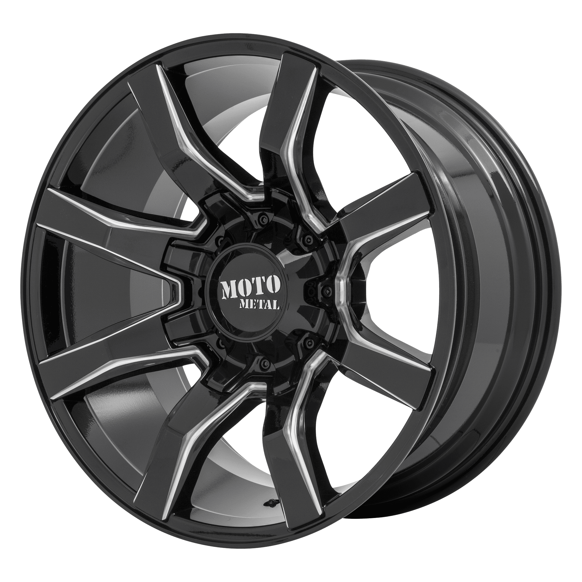 Moto Metal Aluminum Rim MO804 SPIDER 22X12in Gloss Black Milled Finish ...