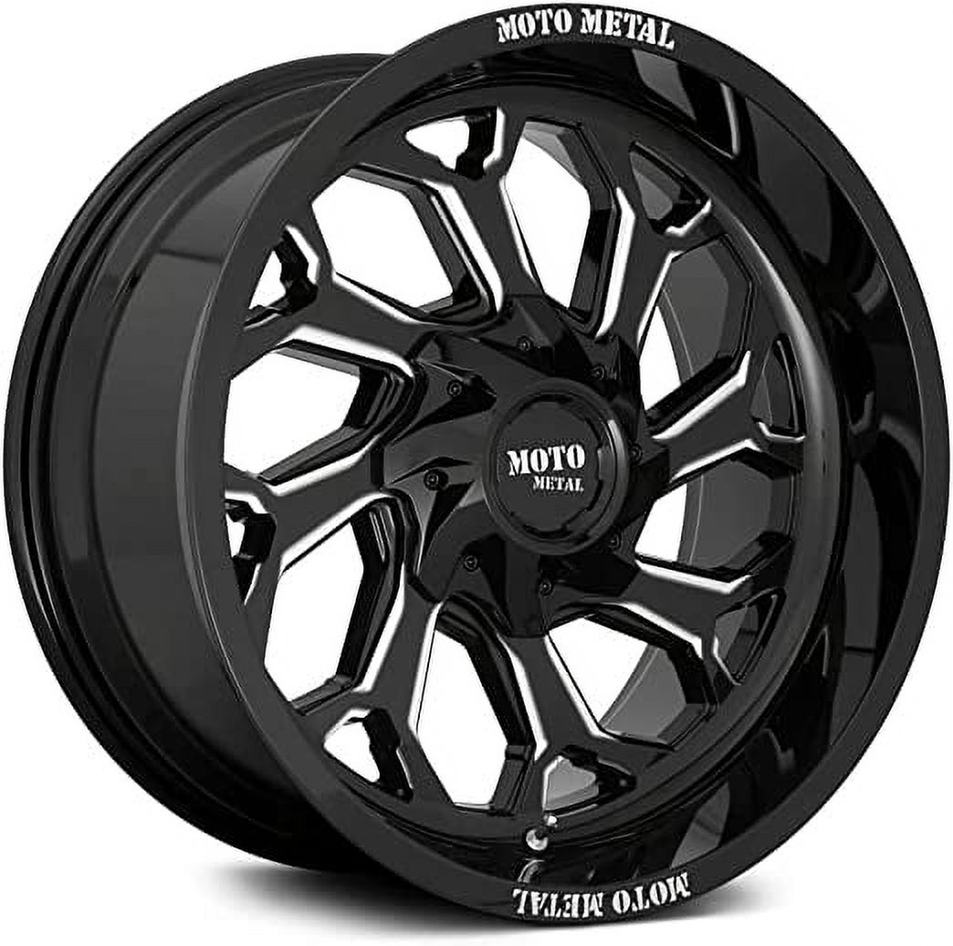 Moto Metal Aluminum Rim MO999 22X12in Gloss Black Milled Finish ...