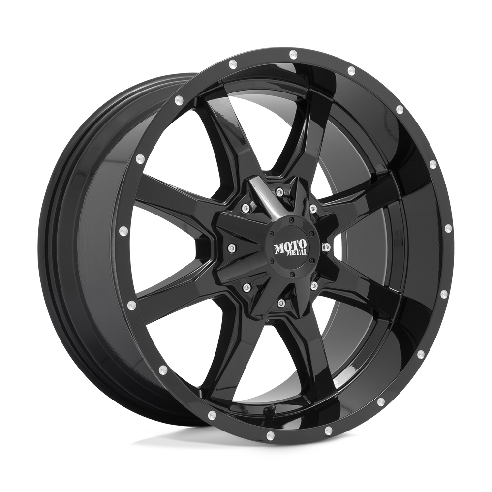 Moto Metal Aluminum Rim MO986 SIEGE 22X10in Gloss Black Machined Finish ...
