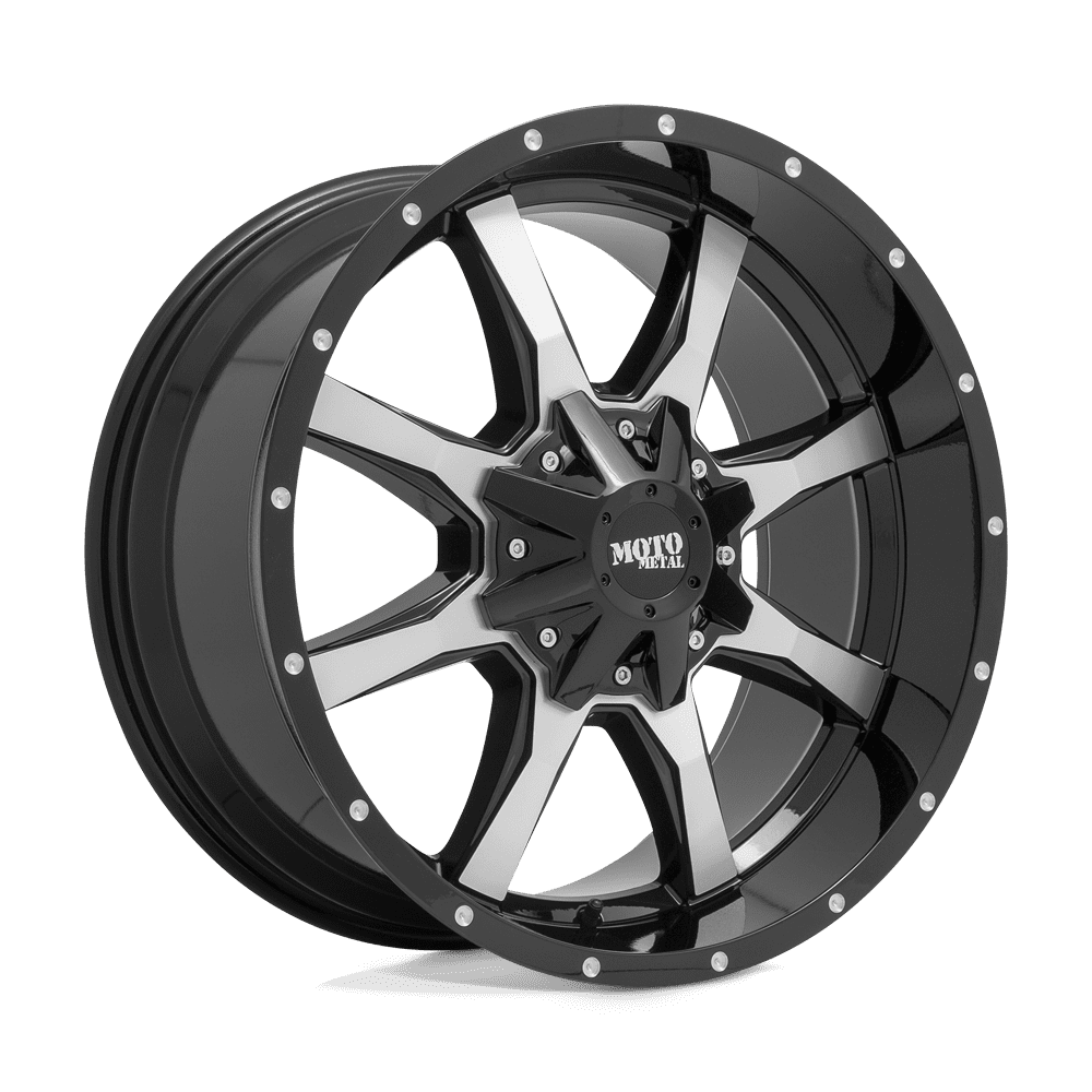 Moto Metal Cast Aluminum Rim MO970 20X9 5X5.5/150 G-BLK MACH 18MM ...