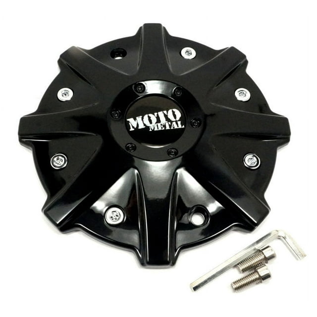 Moto Metal Wheel Center Hub Cap Gloss Black, 8 Lug 8x165 8x170 for ...