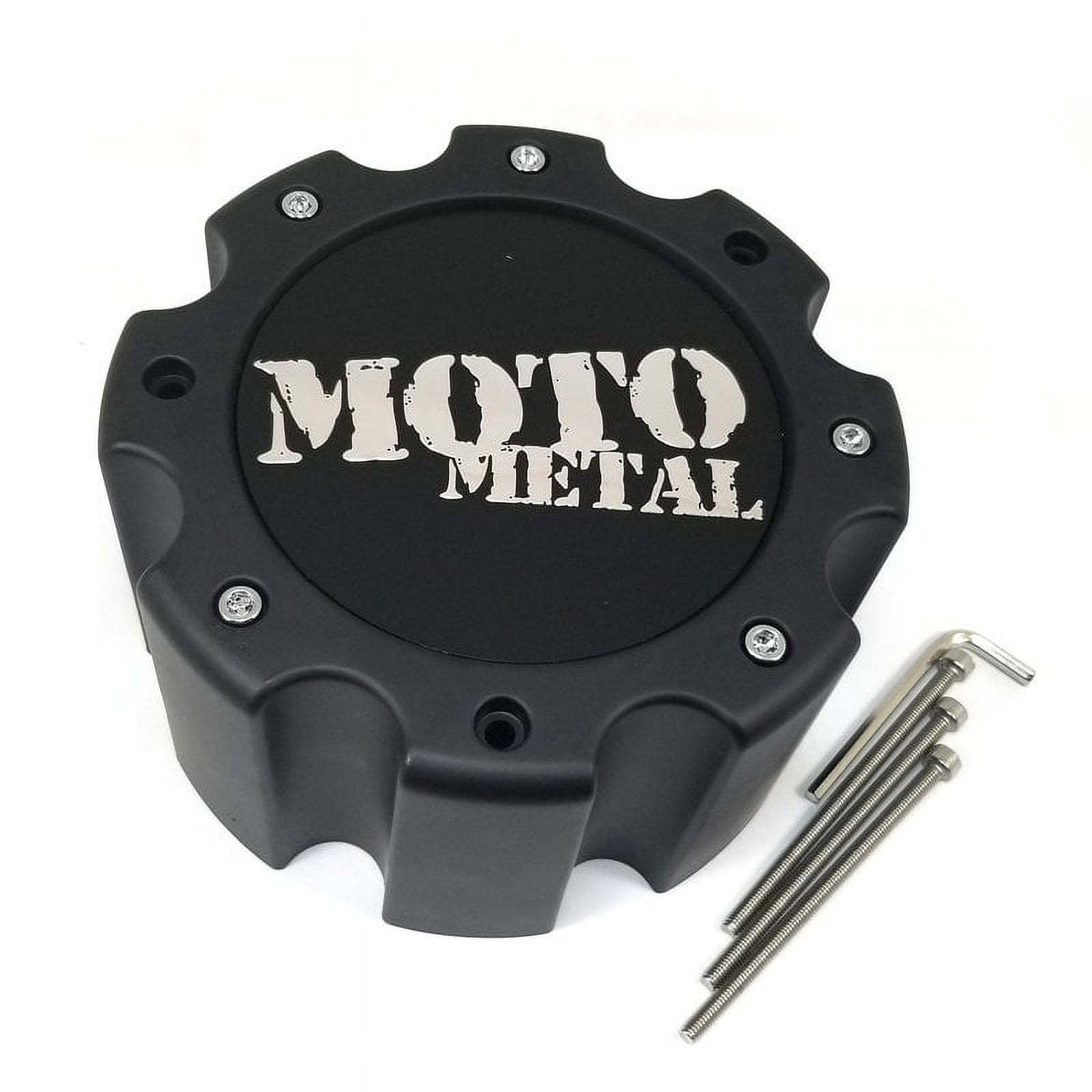 Moto Metal Rear Dually Matte Black 8" OD Wheel Center Hub Cap 8 Lug ...