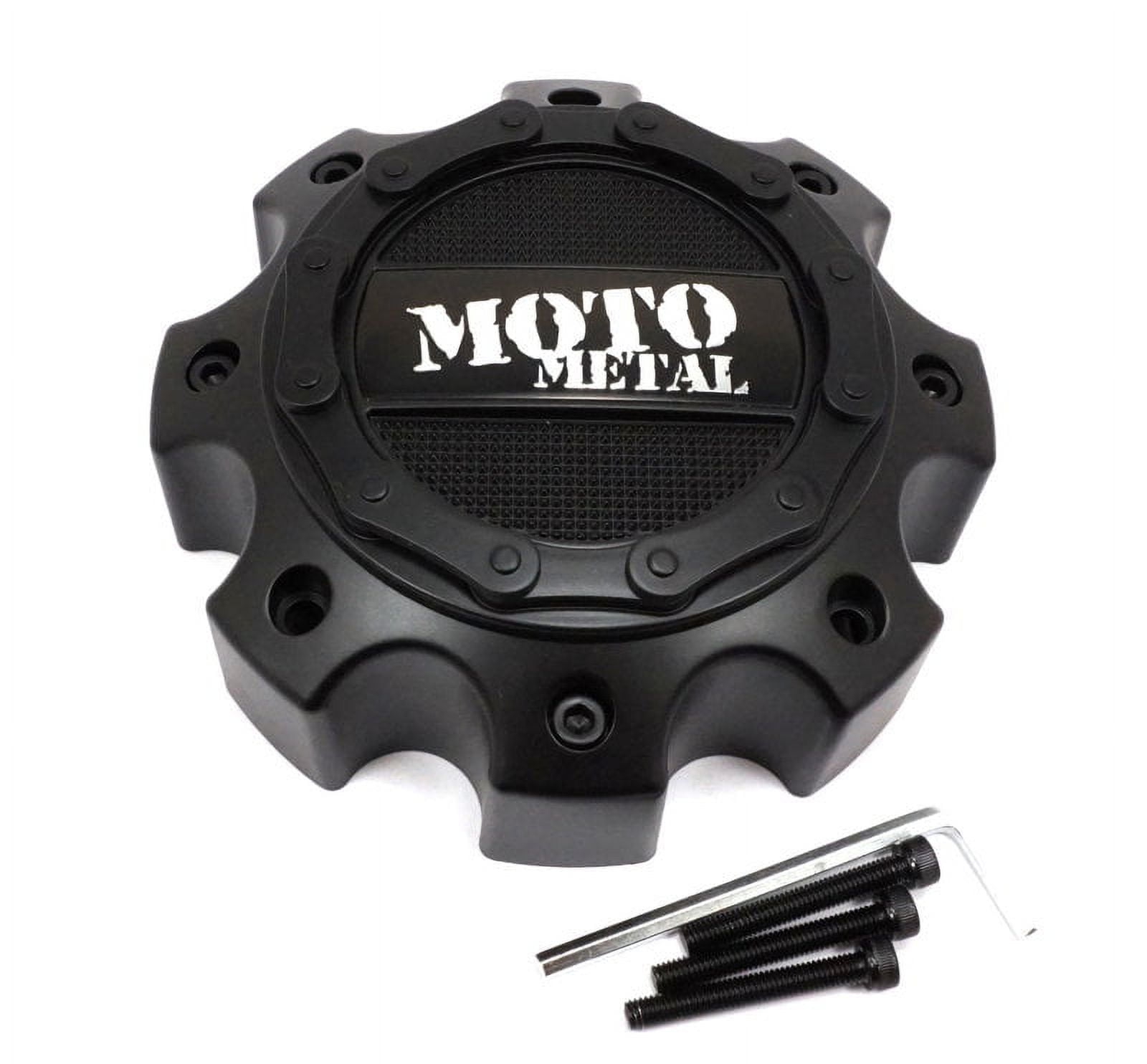 Moto Metal Satin Black Center Hub Cap 8 Lug 8x165.10 8x170 8x180 for ...