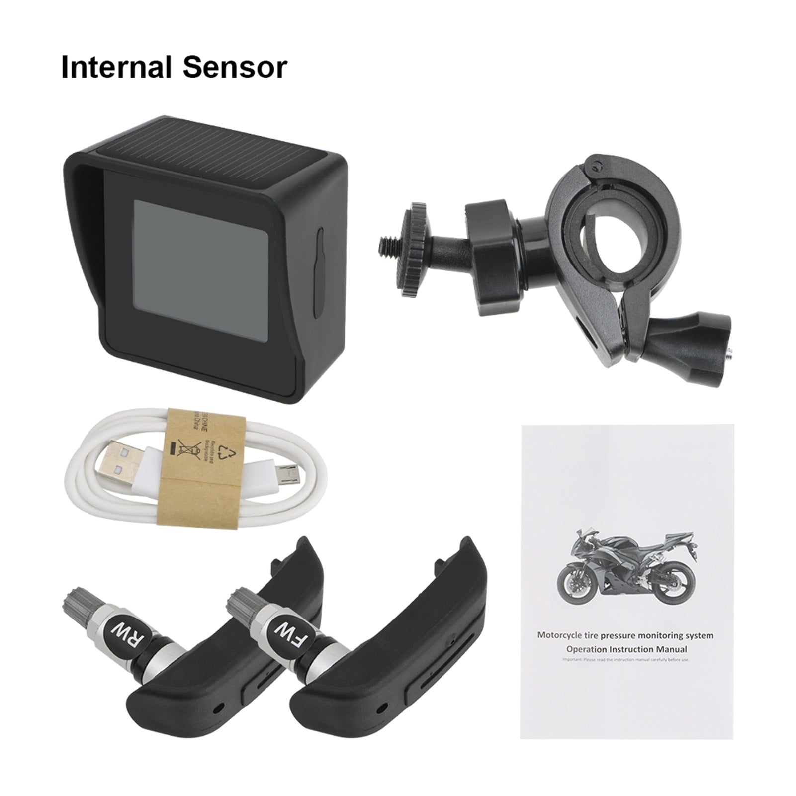 Moto TPMS for Motorcycle Tire Pressure Monitoring System Tyre Internal ...