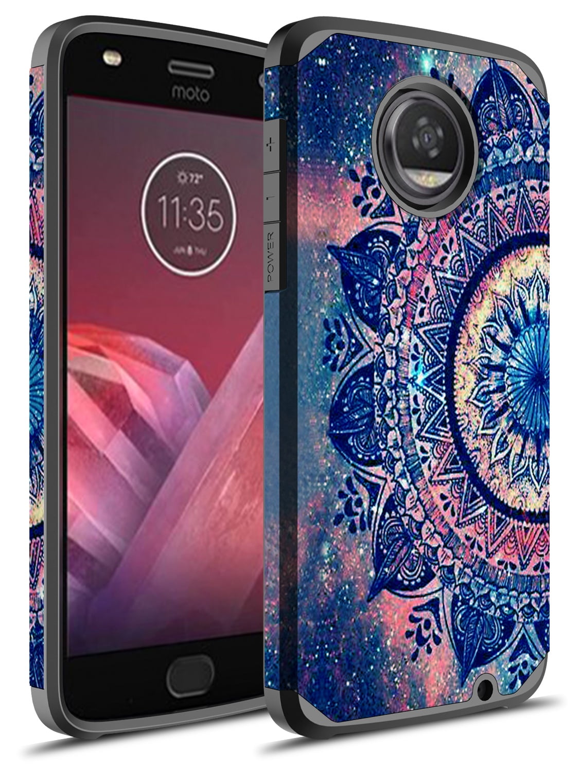 Moto Z2 Play Case, Moto Z Play (2nd Gen.) Case, Rosebono Hybrid Dual ...