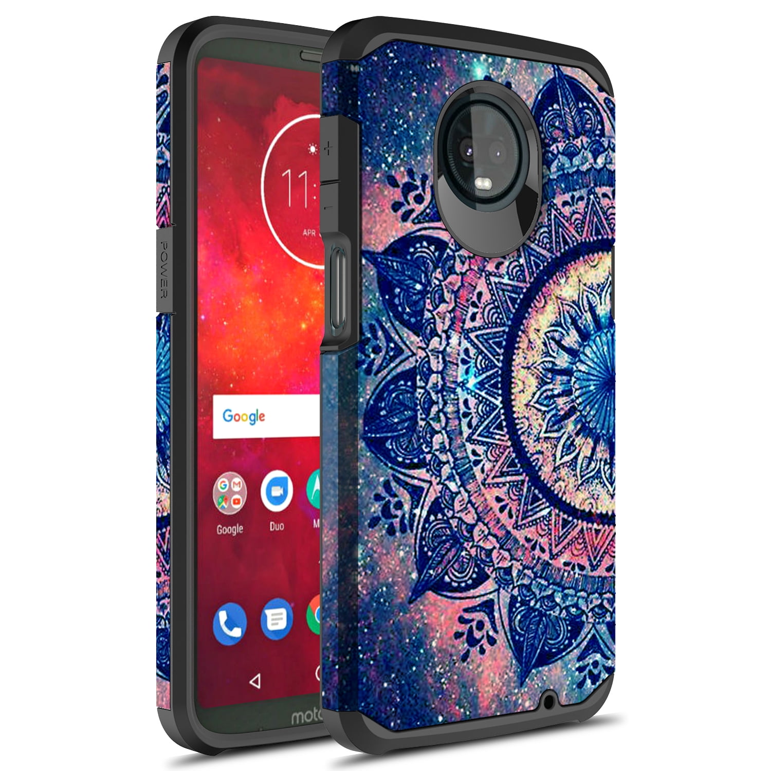 Moto Z3 Case, Moto Z3 Play Case, Rosebono Slim Hybrid Shockproof Hard ...