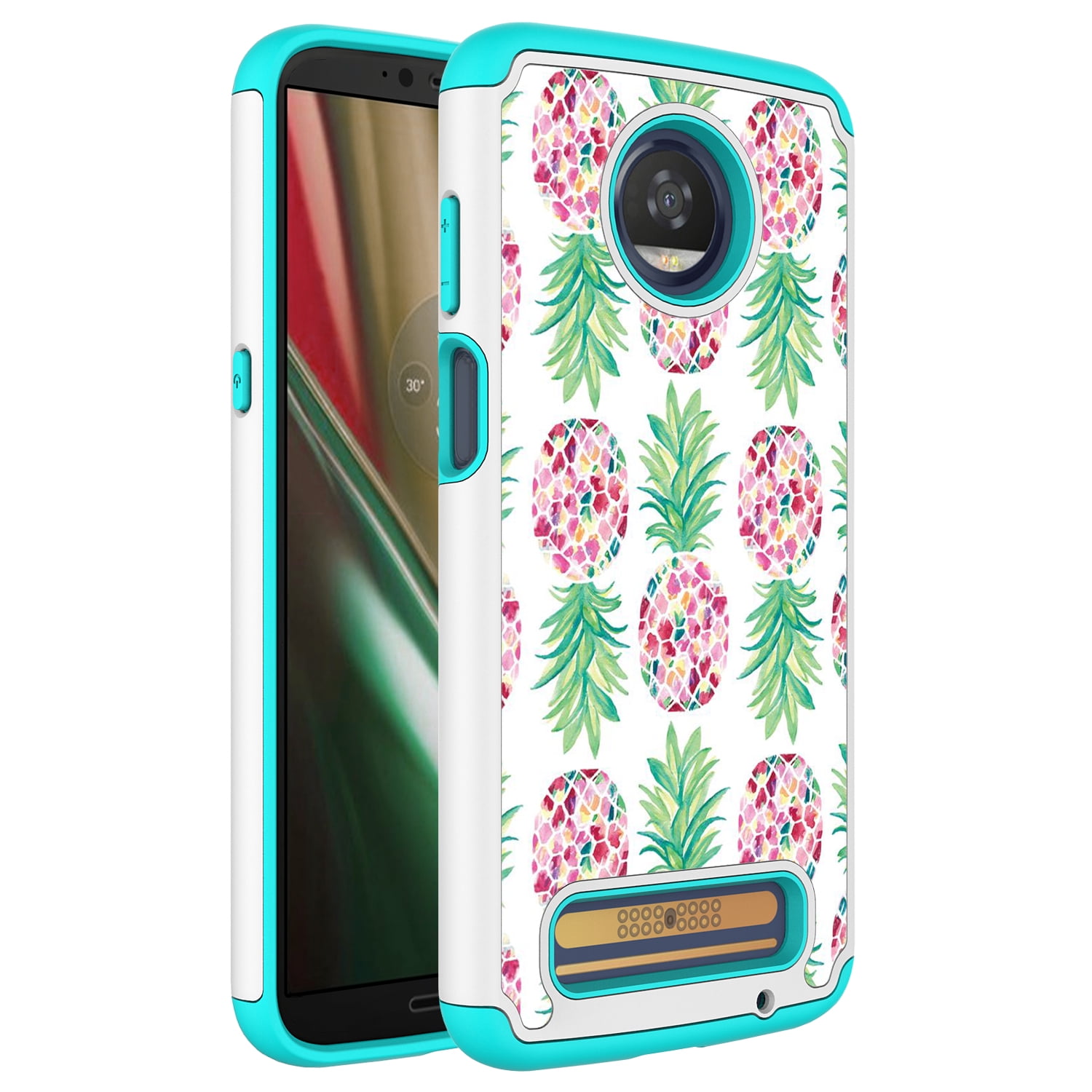 Moto Z3 Play Case, KAESAR Hybrid Dual Layer Graphic PC and Colorful TPU ...