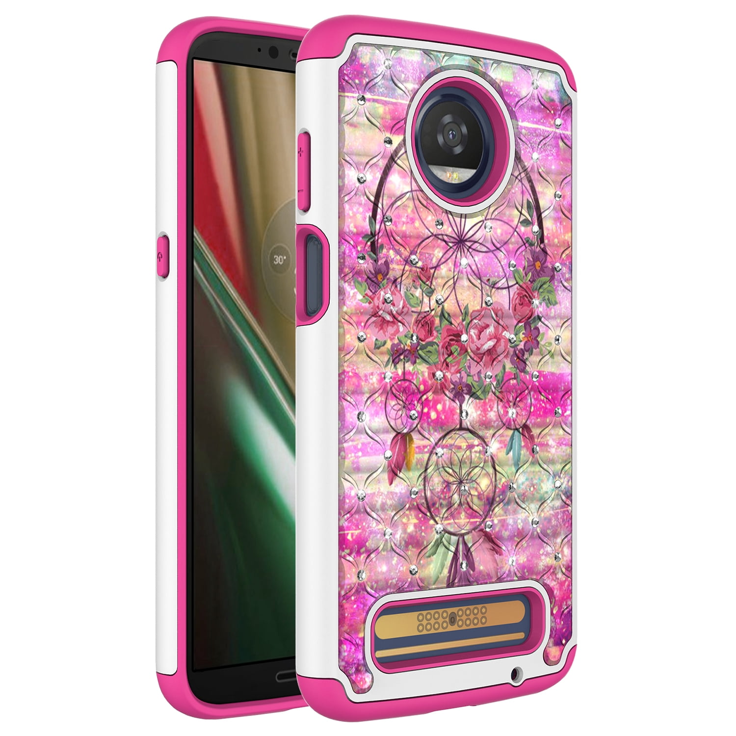 Moto Z3 Play Case, KAESAR Hybrid Dual Layer Graphic PC and Colorful TPU ...