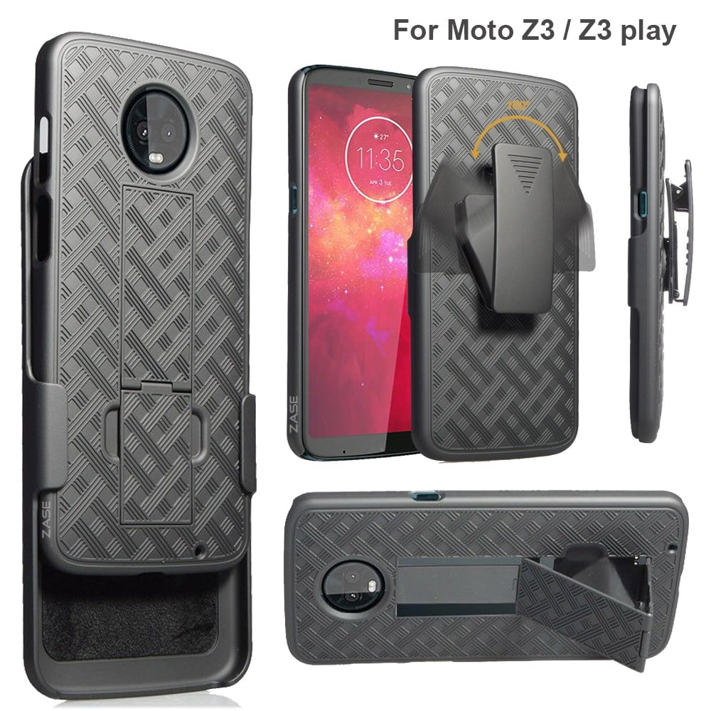 Moto Z3 Verizon [ZASE] Design Holster Case, Moto Z3 Play XT1929 Belt ...