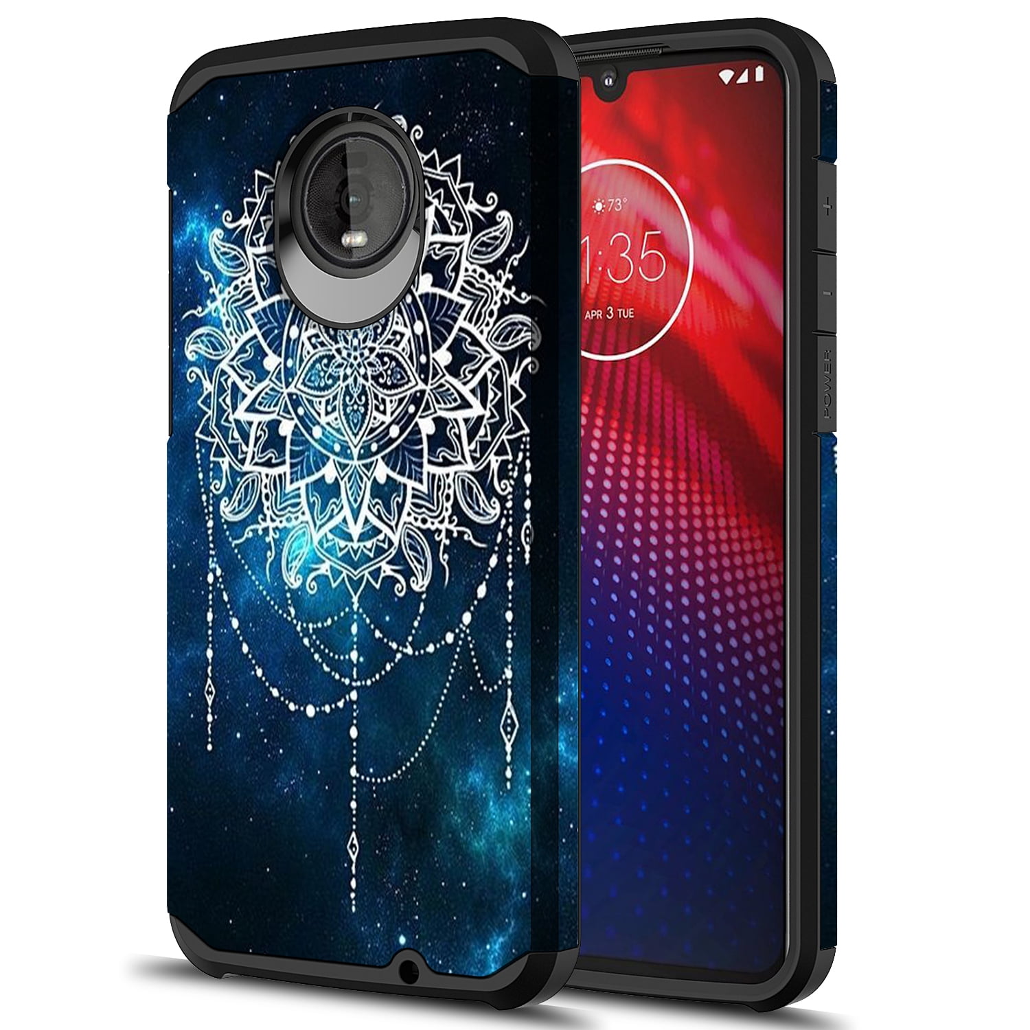 Moto Z4 Case, Moto Z4 Play Case Kaesar Slim Hybrid Dual Layer ...
