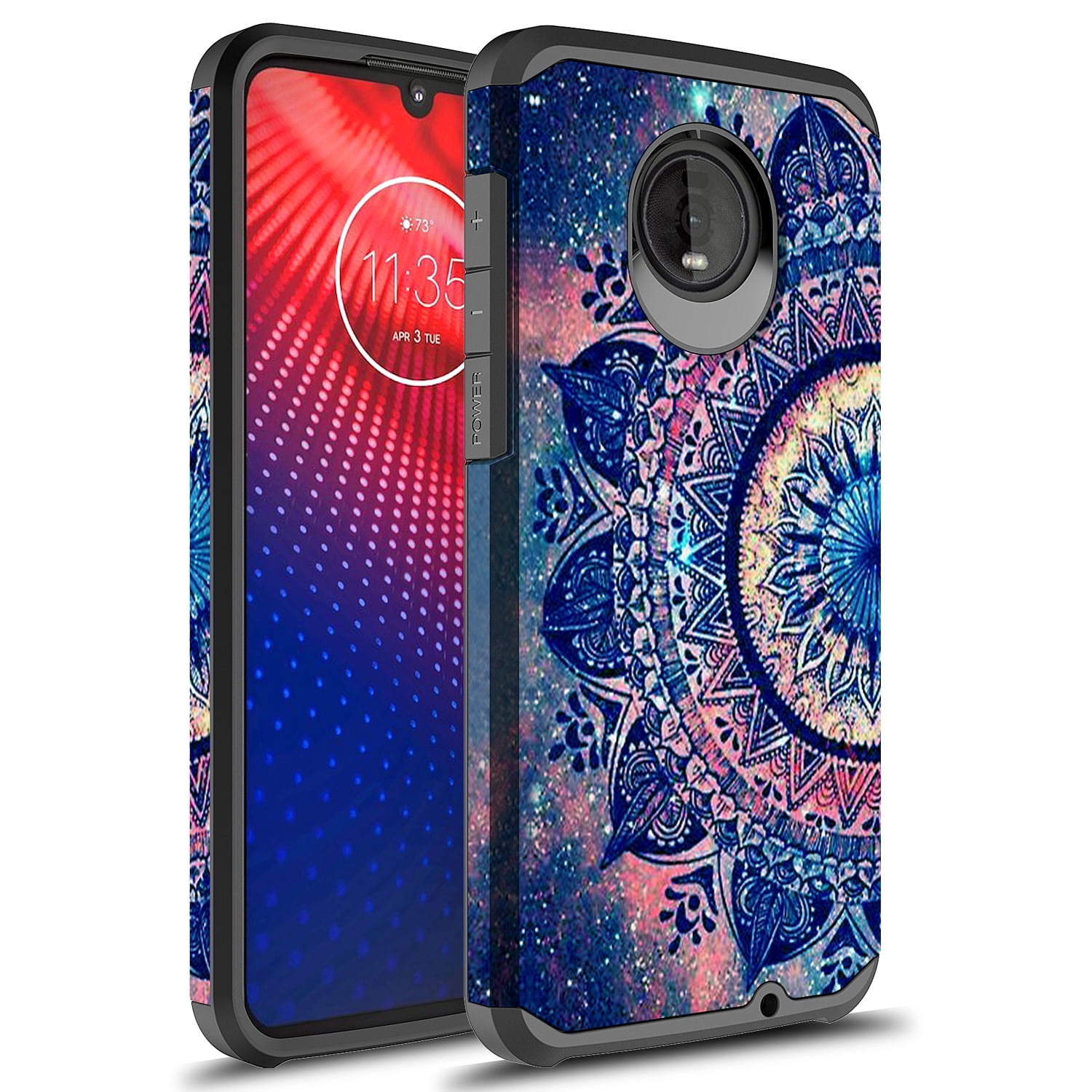 Moto Z4 Case, Moto Z4 Play Case Kaesar Slim Hybrid Dual Layer ...