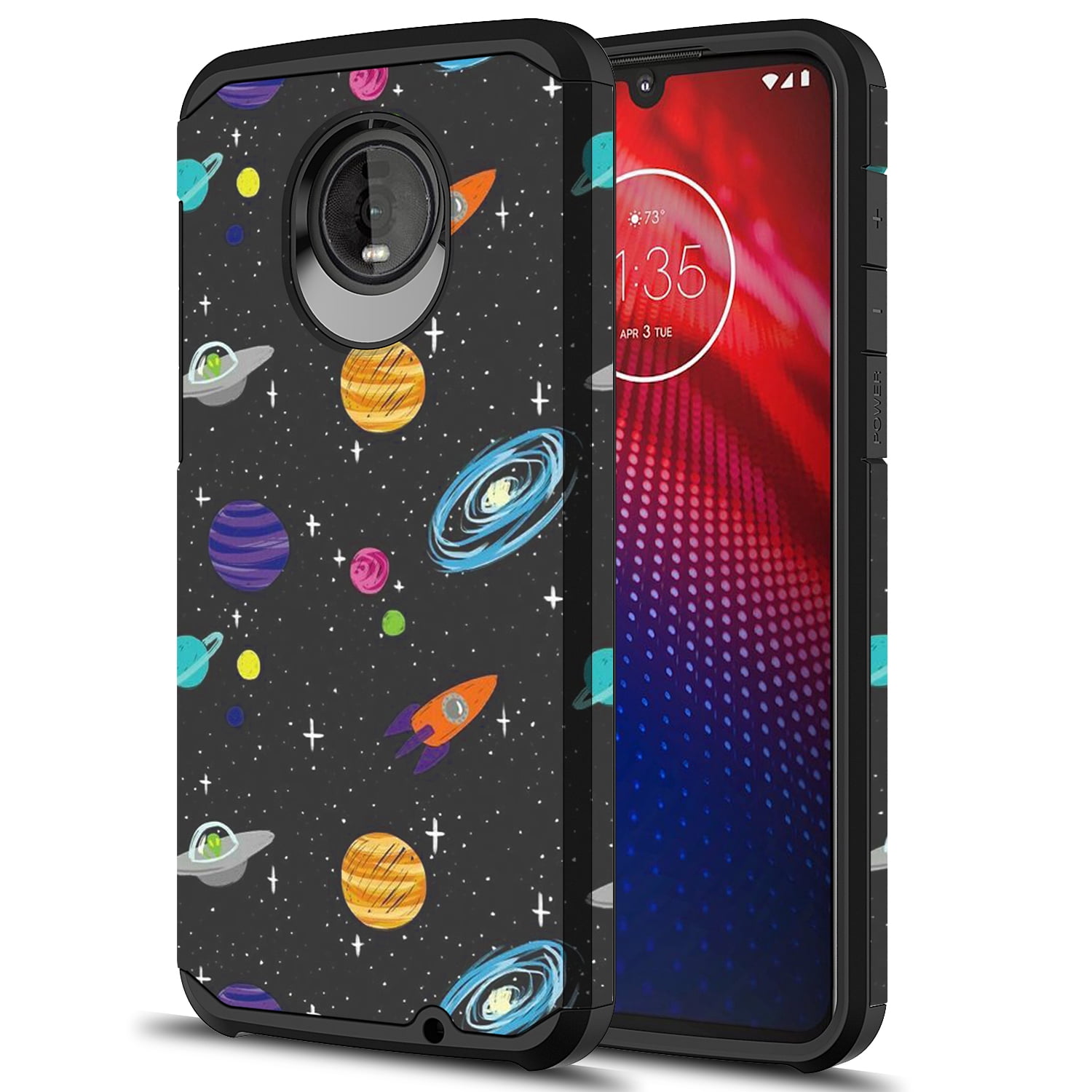 Moto Z4 Case, Moto Z4 Play Case Kaesar Slim Hybrid Dual Layer ...