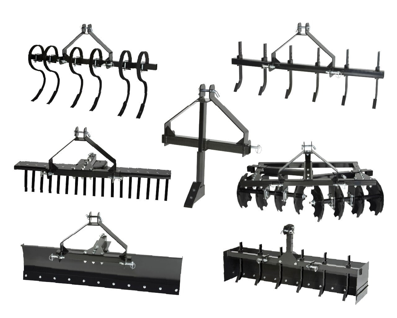 IMPACT IMPLEMENTS 7 Piece Cat-0 Implement Package for Lawn/Garden ...