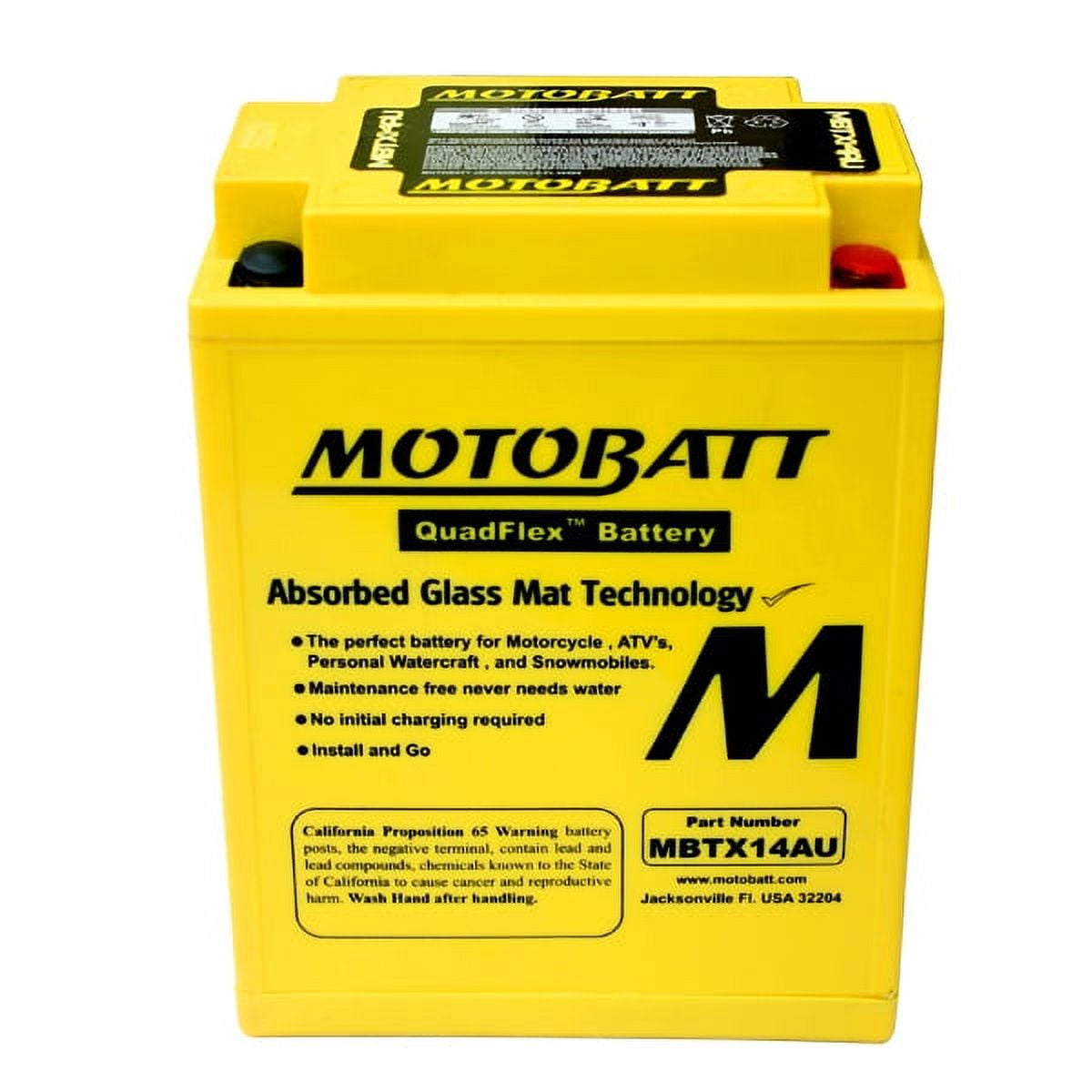 MotoBatt AGM Battery 1983 for Yamaha XJ 750M Midnight Maxim 1982-83 XJ ...