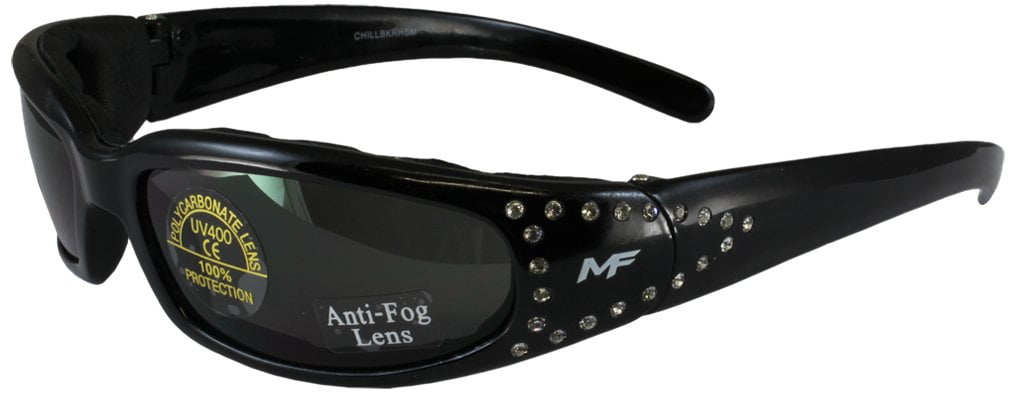 MotoFrames MF Chill Padded Motorcycle Sunglasses Rhinestone Designed ...
