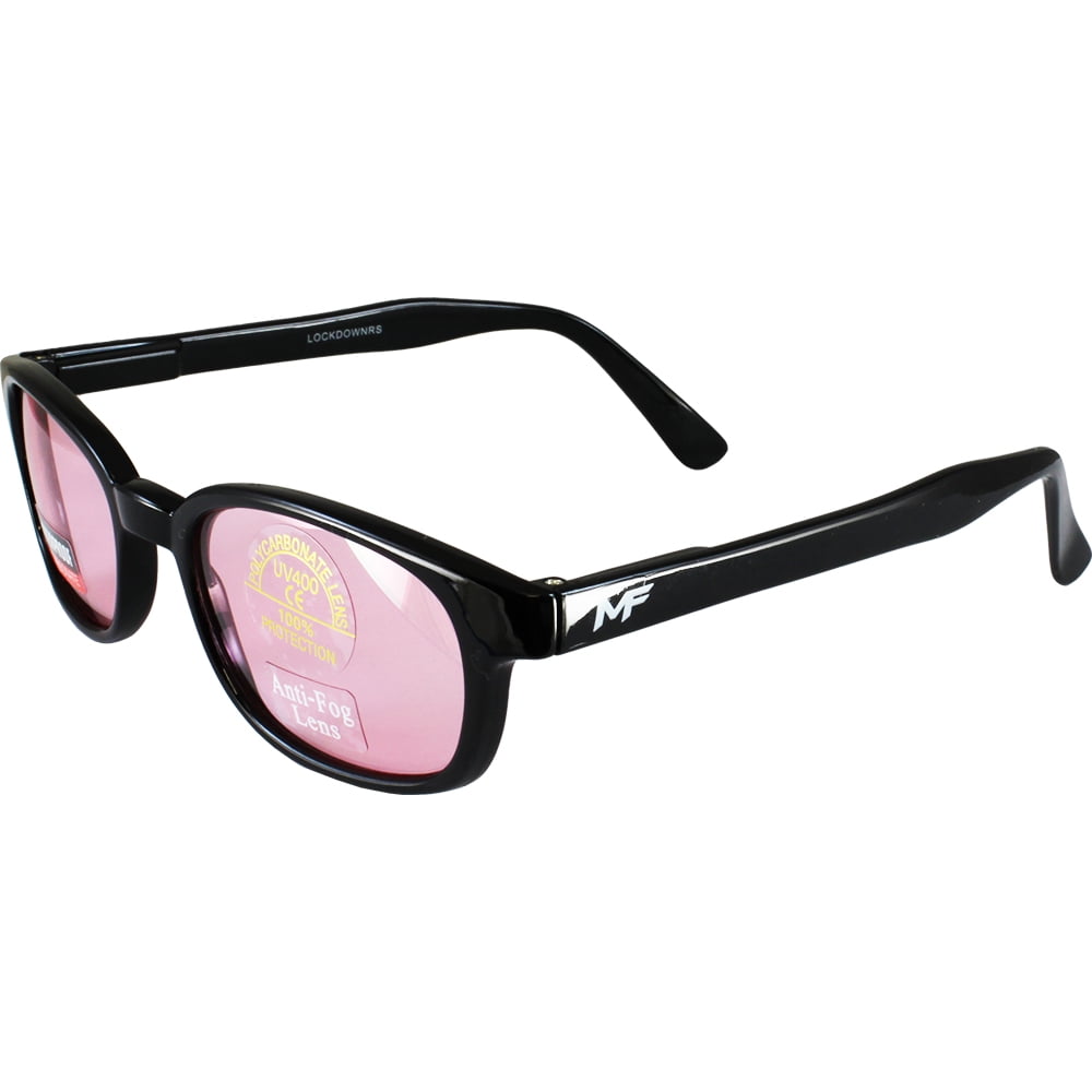 MotoFrames MF Lockdown Motorcycle Riding Sunglasses Black Frames Rose ...
