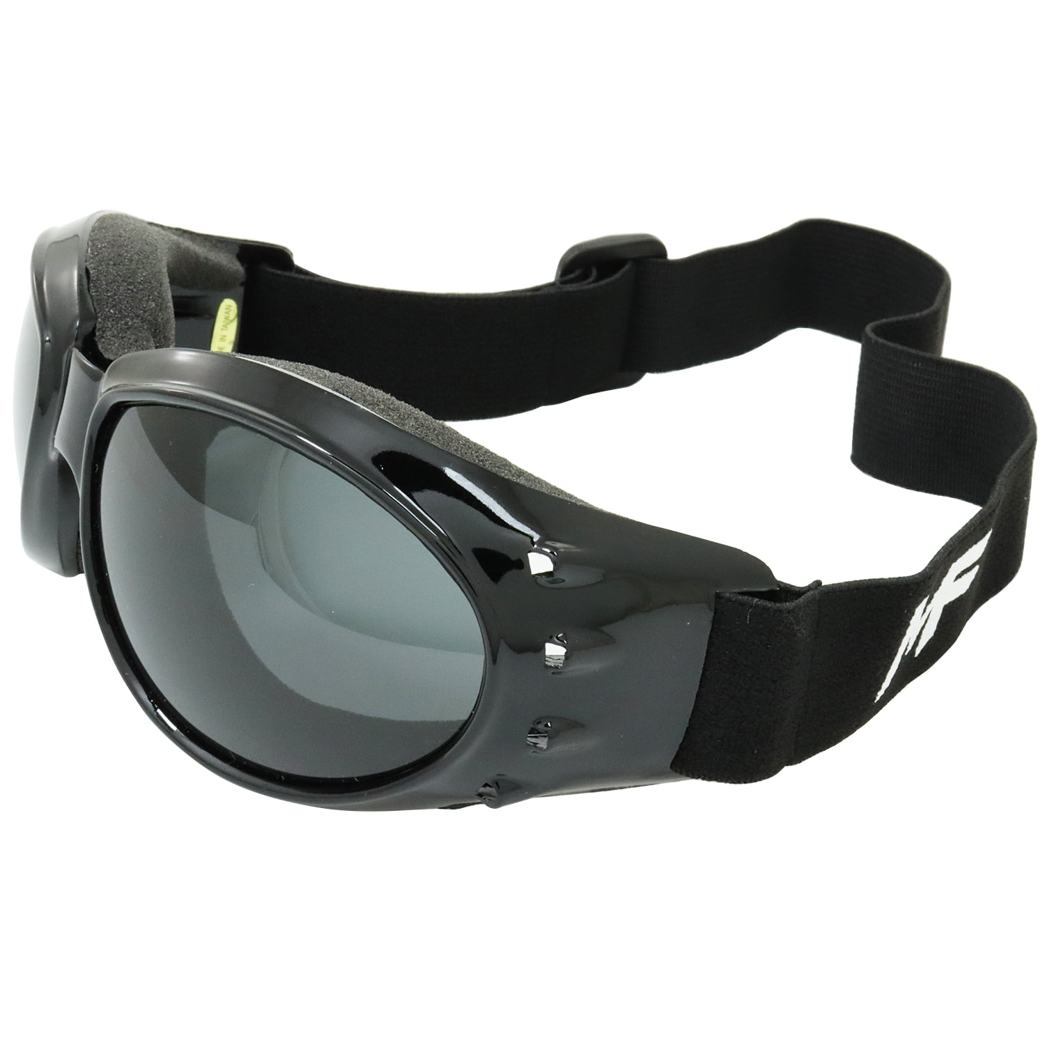 MotoFrames MF Vulcan Padded Motorcycle Goggles Black Frames Anti Fog ...
