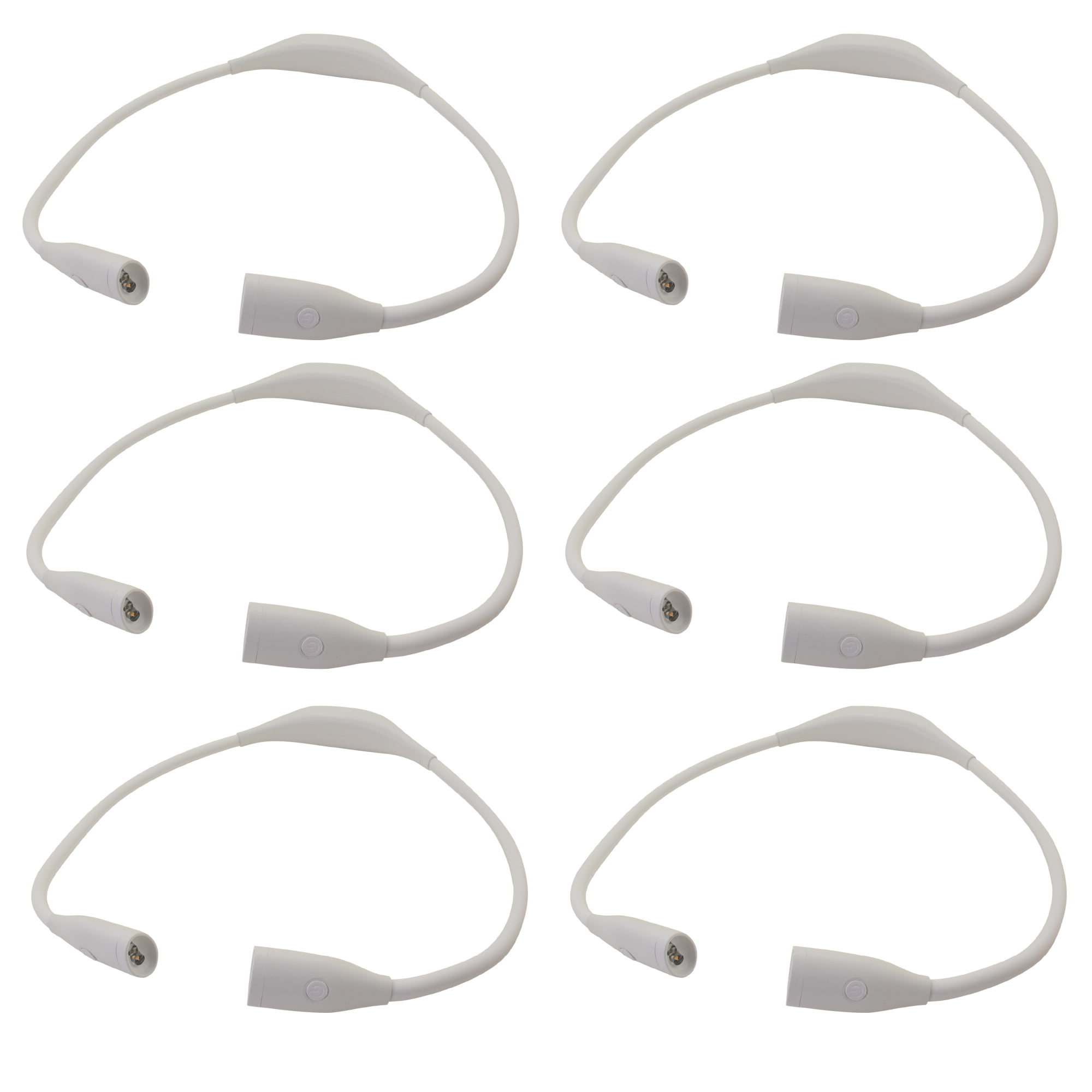 MotoProducts 6 Pack LED Neck Reading Light Bendable 3 Light Intensities ...