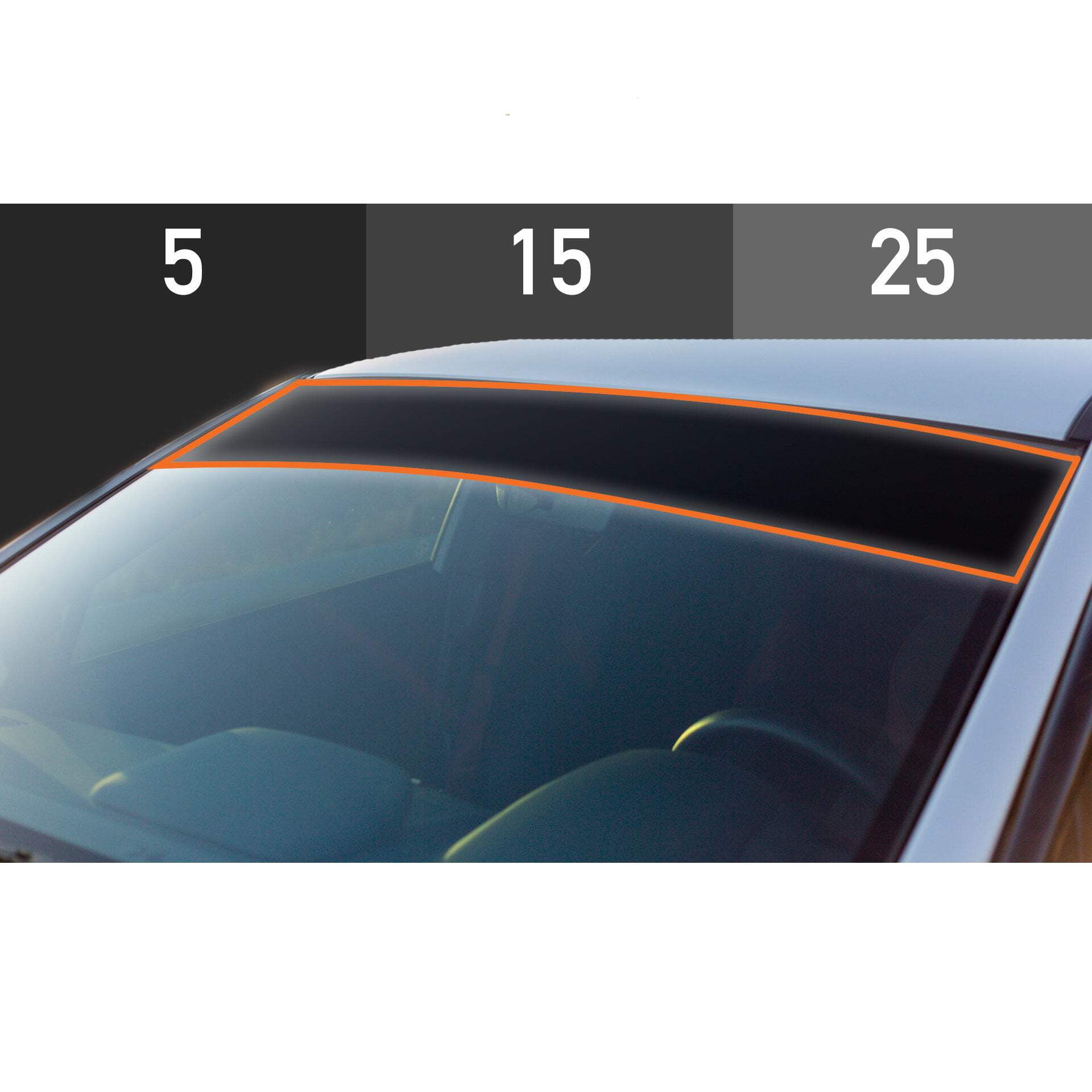 MotoShield Pro Nano Ceramic Window Tint Sun Strip - 12" in x 100' ft ...