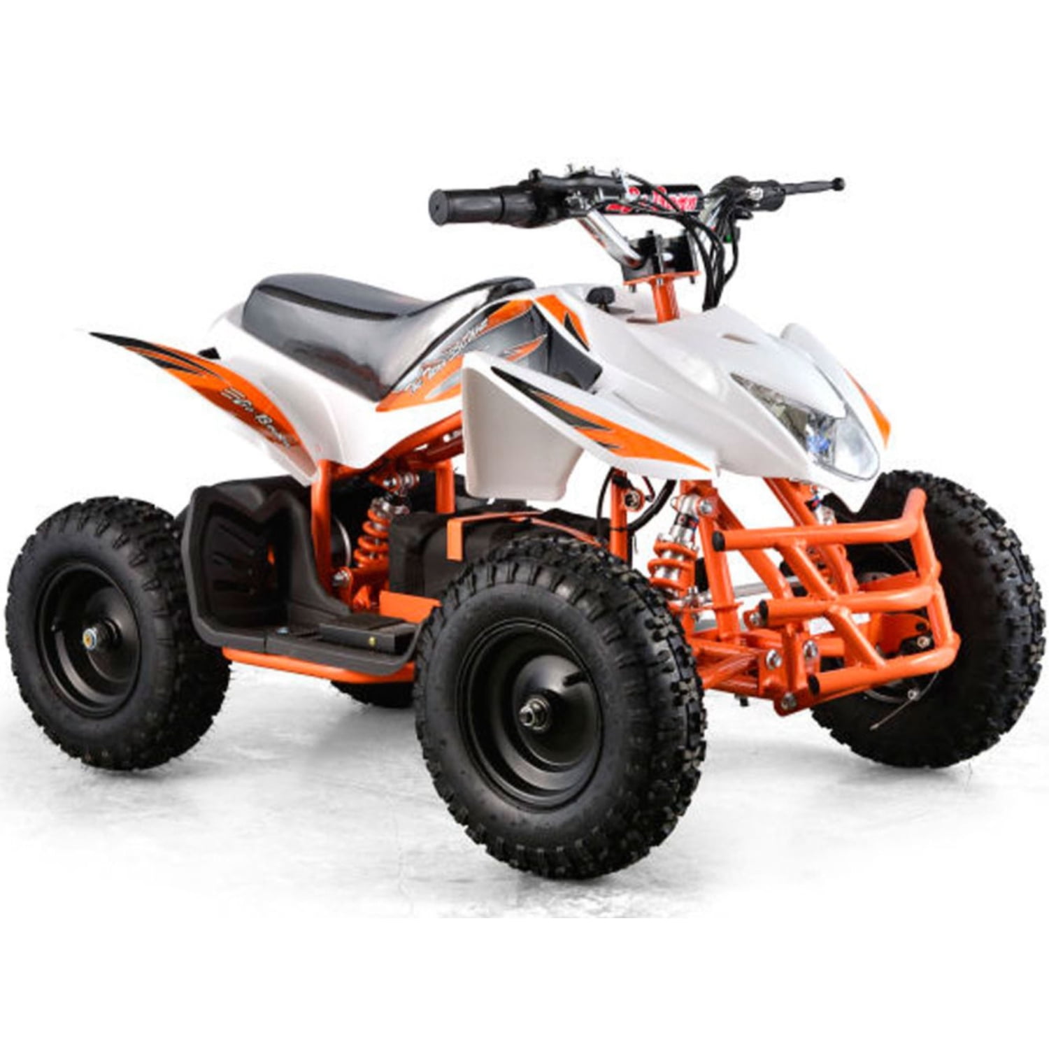 MotoTec 24V Kids Battery Powered ATV Four Wheeler Titan V5 White ...