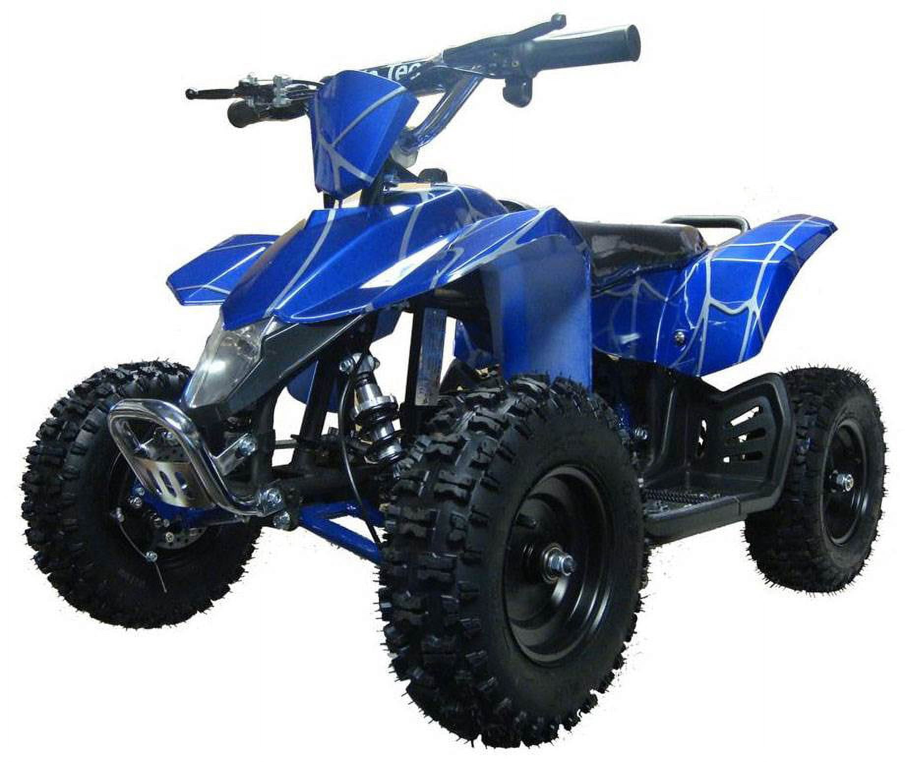 MotoTec 24V Kids Battery Powered ATV Four Wheeler V3 Blue - Walmart.com